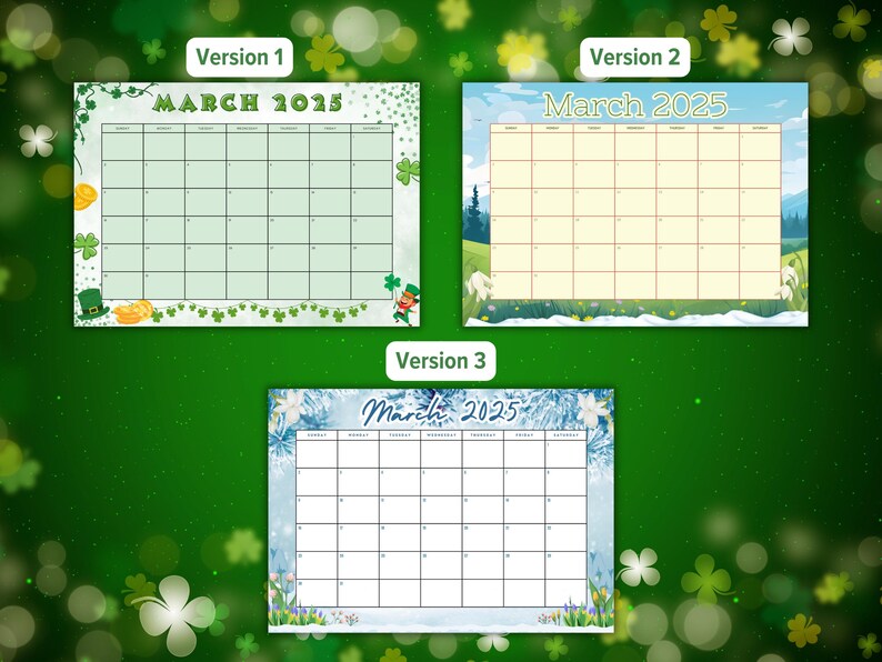 Editable March 2025 Calendar Printable | St. Patrick's Day | Early ...