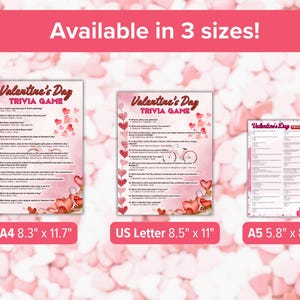 Valentine's Day Trivia Game Printable | Party Games for Adults - Etsy