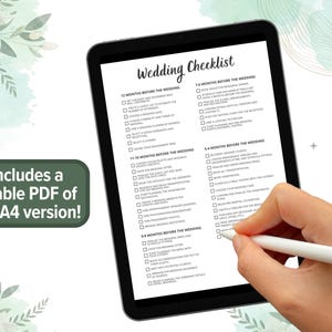 12 Month Wedding Plan Checklist Printable | Wedding Plan To-do List ...