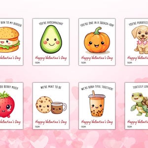 24 Valentine's Day Printable Cards With Cute Puns | School Valentine's ...