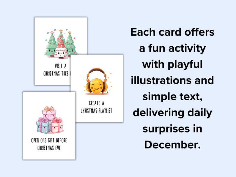 30 Printable Advent Activity Cards for Kids | Christmas Cards for Kids ...