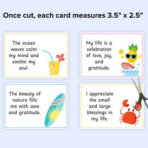 72 Summer Affirmation Cards for Gratitude | Printable Spring-themed ...