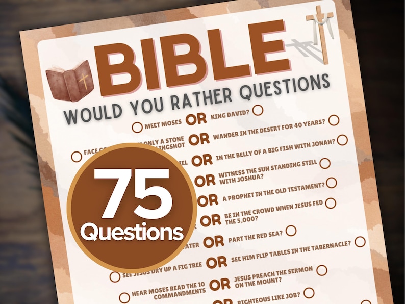 Would You Rather Bible Questions Game for Kids and Adults Printable ...