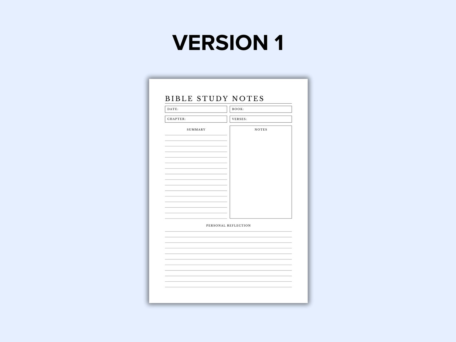 Bible Study Templates Printable | Scripture Study Guide Prayer Journal ...