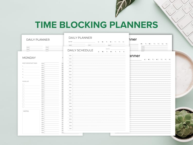 Time Management & Productivity Printable Bundle | 25+ Products for One ...