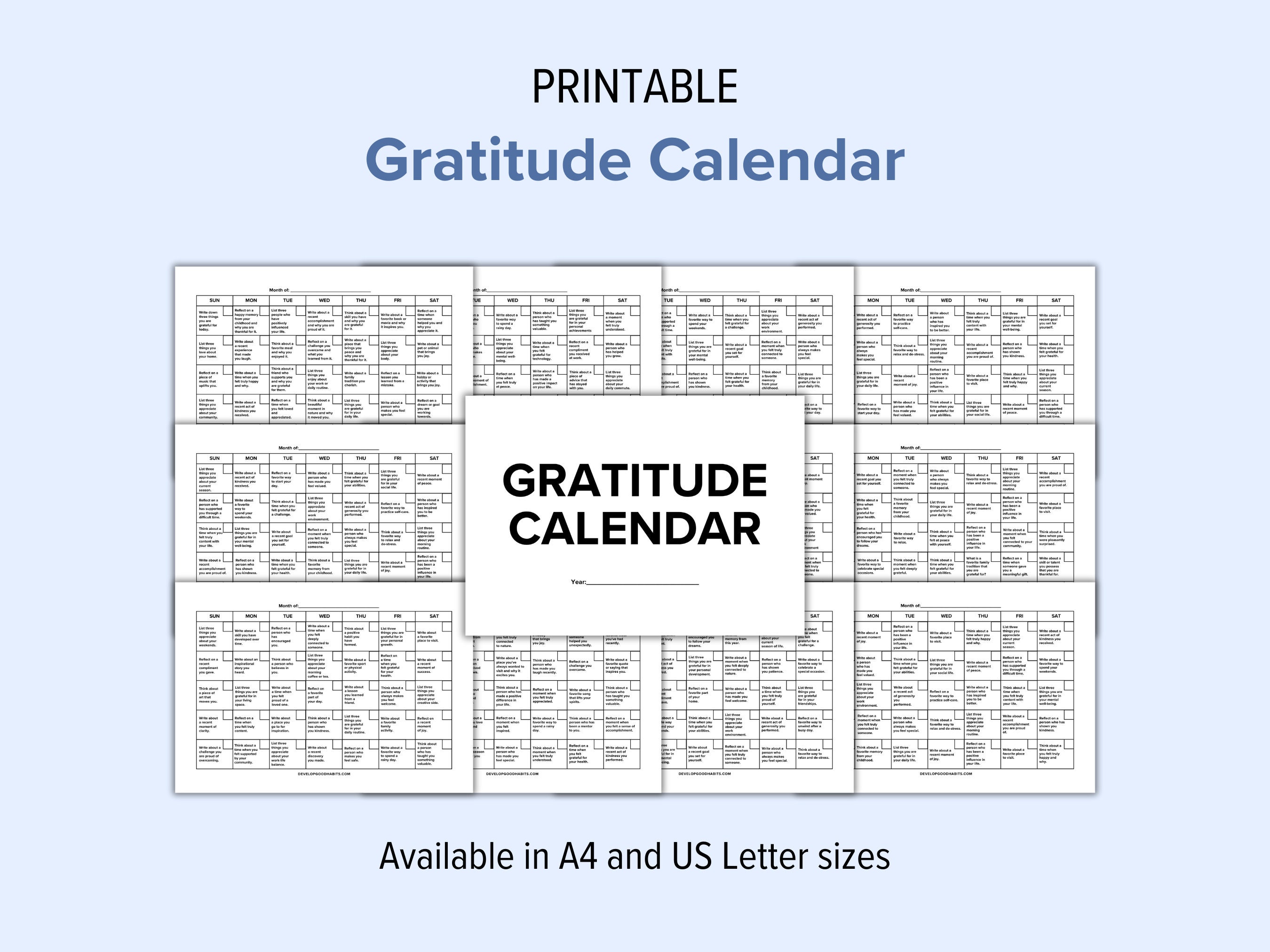 78 Gratitude Cards and Activities Printable | Gratitude Journal ...