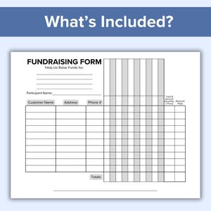 Editable Fundraising Order Tracker Printable Form | A5, US Letter, A4 ...