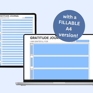 Daily Gratitude Journal Log Printable Worksheet | 30 Days of Gratitude ...