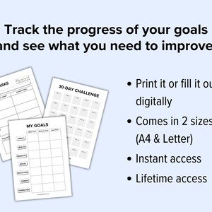 2025 Goal Setting Planner Printable Worksheets Bundle | Yearly Goal ...