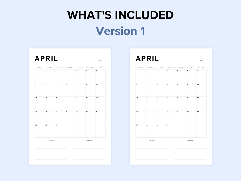 Editable April 2025 Calendar Minimalist Printable | Simple Minimalist ...