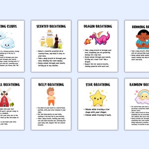 32 Mindful Breathing Cards for Kids | Calm & Focus Printable ...