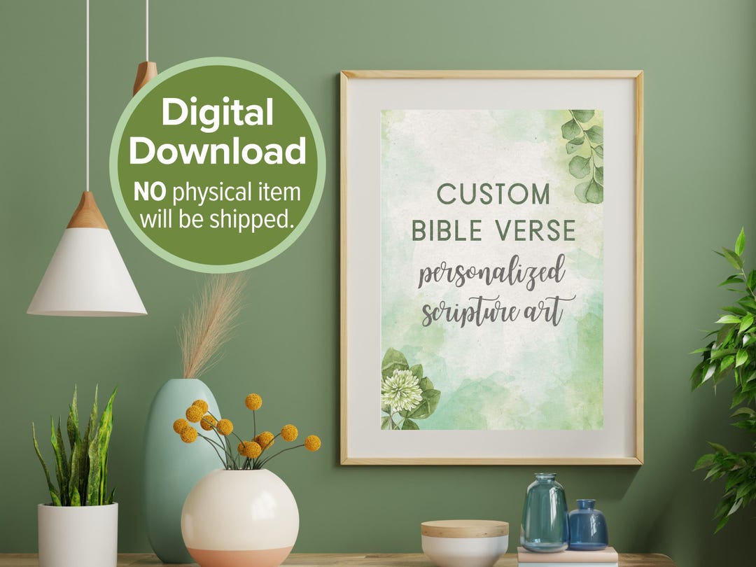 Customizable Single Bible Verse Printable | Digital Download - Etsy