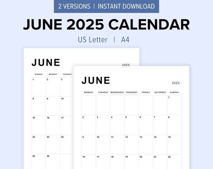 EDITABLE June 2025 Calendar, 2025 Summer Planner, Fillable June ...