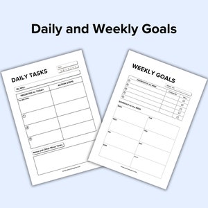 2025 Goal Setting Planner Printable Worksheets Bundle | Yearly Goal ...
