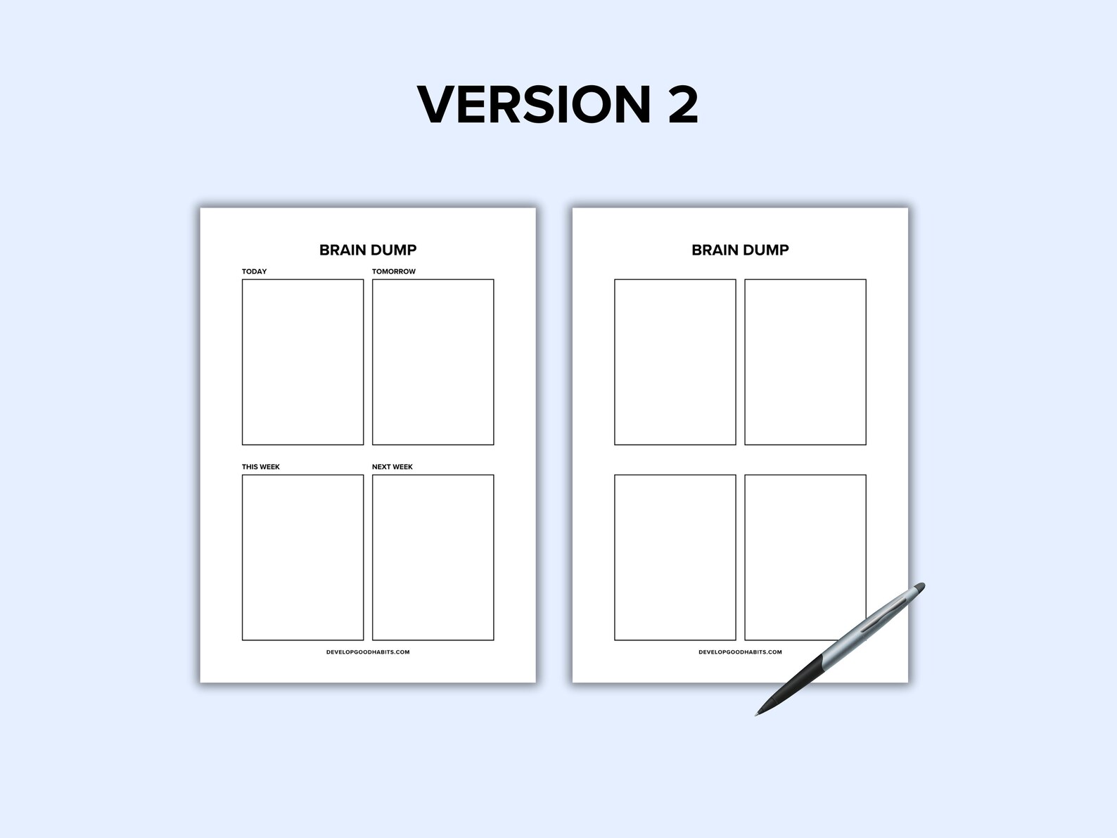 Brain Dump Planner Printable Worksheets | ADHD Brain Dump Daily Planner ...