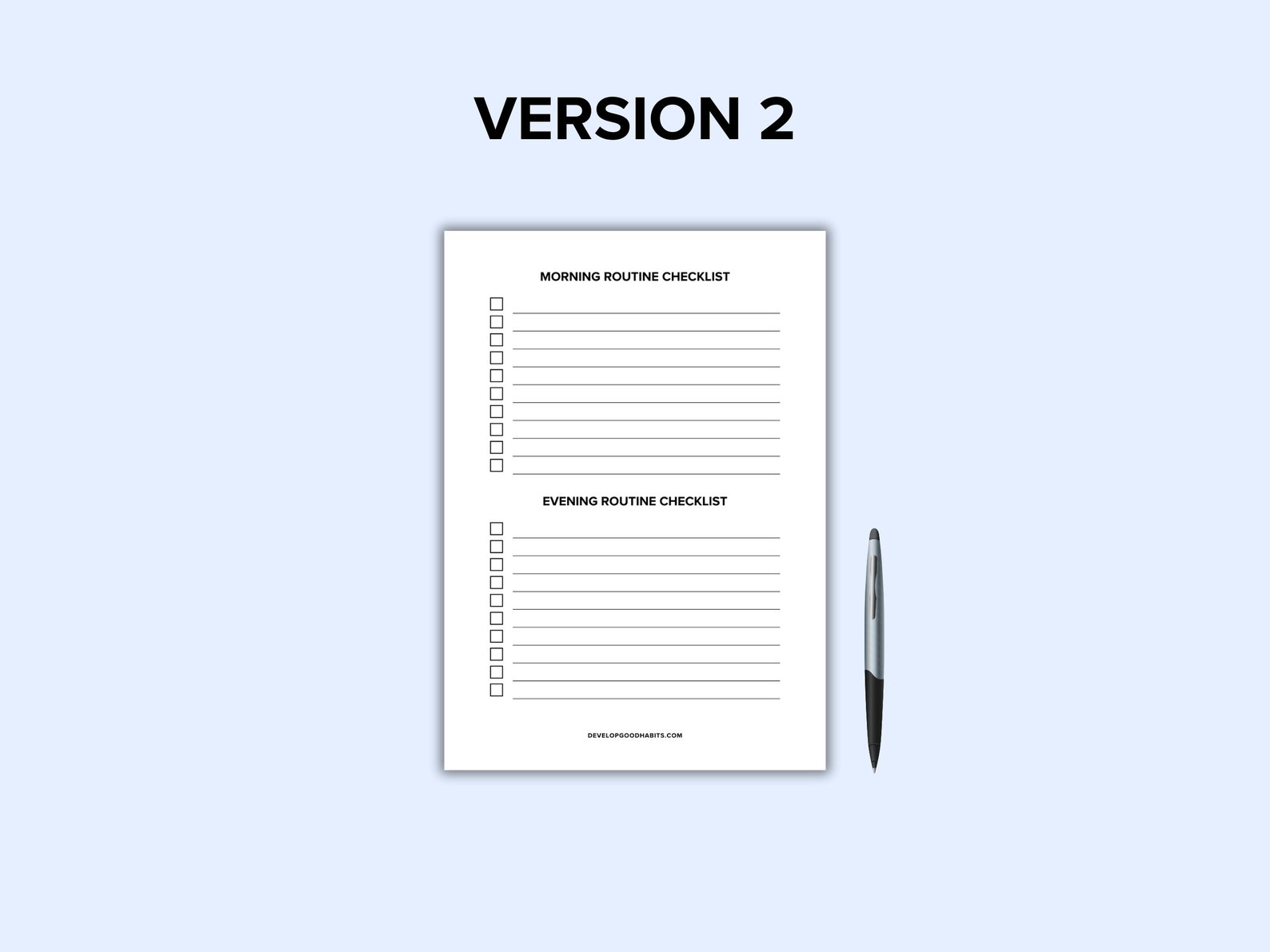 Daily Routine Planner Printable Templates | Morning Routine Checklist ...