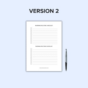 Daily Routine Planner Printable Templates | Morning Routine Checklist ...