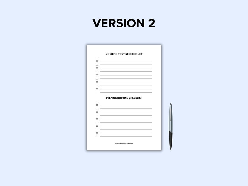 Daily Routine Planner Printable Templates | Morning Routine Checklist ...