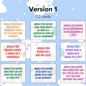 112 Printable Would You Rather Questions Game for Kids | Kids Games ...