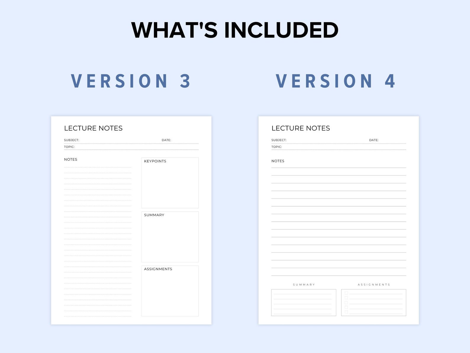 Minimalist Lecture Note Taking Template | Note Taking Pages | Review ...