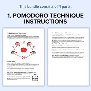 Pomodoro Technique Printable Tracker Bundle - Etsy