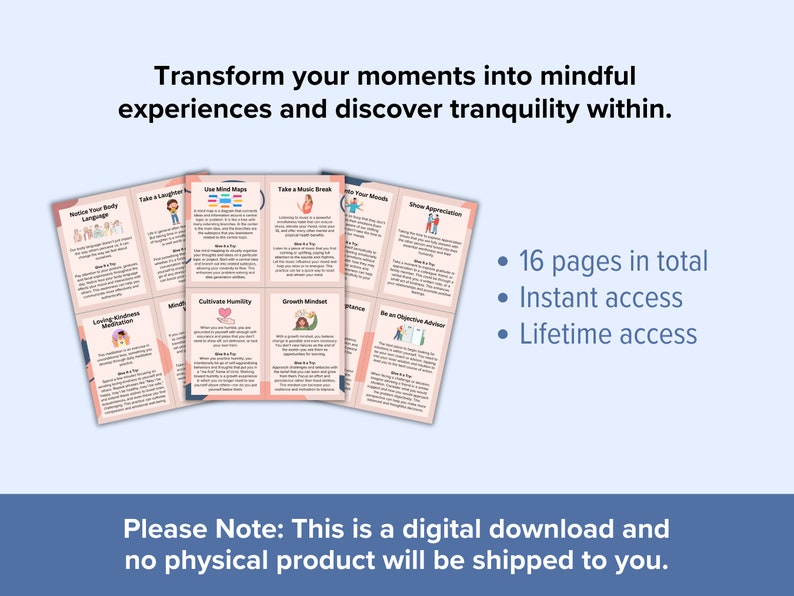 64 Mindfulness Activity Printable Cards | Mindful Breathing Exercises ...