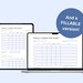 Weekly Work Time Sheet Printable | A5, US Letter, A4 | Fillable ...