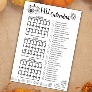 2024 Printable Fall Calendar | Editable Autumn Calendar | Fall-themed ...