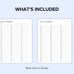 5 Minute Increment Daily Planner Printable | A5, US Letter, A4 ...