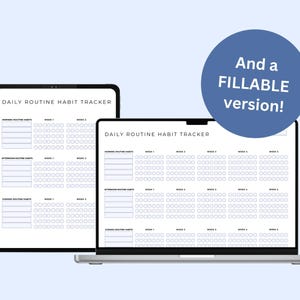 Daily Routine Habit Tracker Printable | Morning and Evening Routines ...