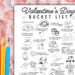 Valentine's Day Bucket List | Couples Valentine's Day | Love Theme ...