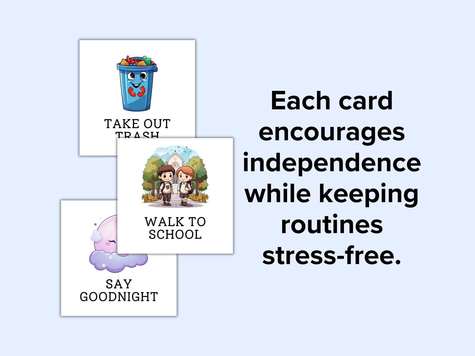 216 Daily Routine Cards for Kids Printable With 16 Kids Routine Charts ...