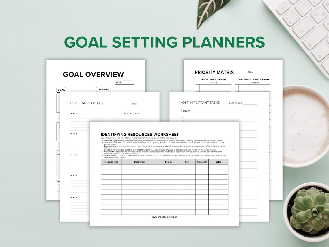 Time Management & Productivity Printable Bundle | 25+ Products for One ...