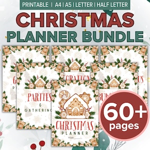 Christmas Planner Bundle With 60+ Printables | A4, A5, US Letter, Half ...