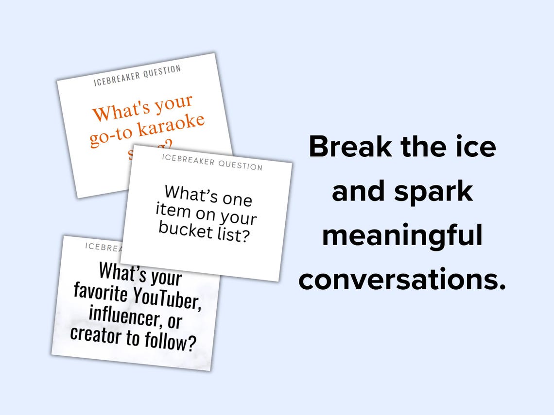 132 Icebreakers and Conversation Starters for Teenagers Printable ...