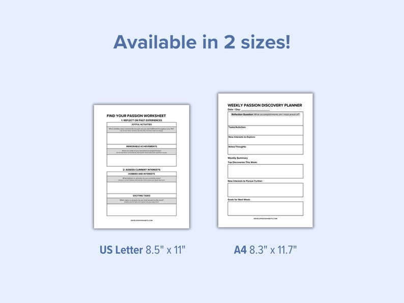 32 Find Your Passion Planner Printable Worksheets | Life Purpose ...
