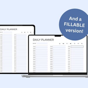 5 Minute Increment Daily Planner Printable | A5, US Letter, A4 ...