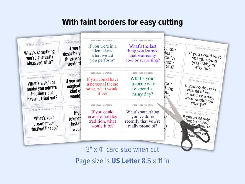 132 Icebreakers and Conversation Starters for Teenagers Printable ...