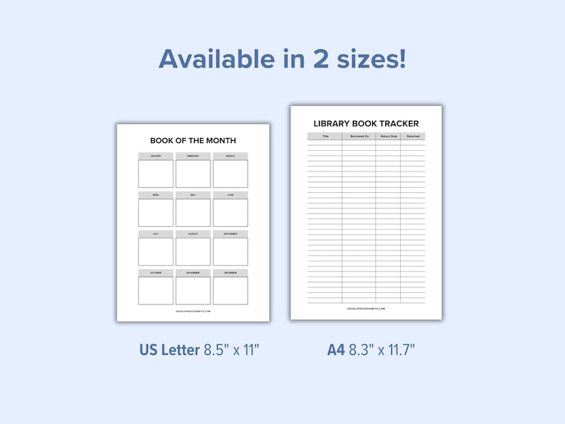 11 Reading Log Journal Printable Worksheets Bundle | Book Reading ...