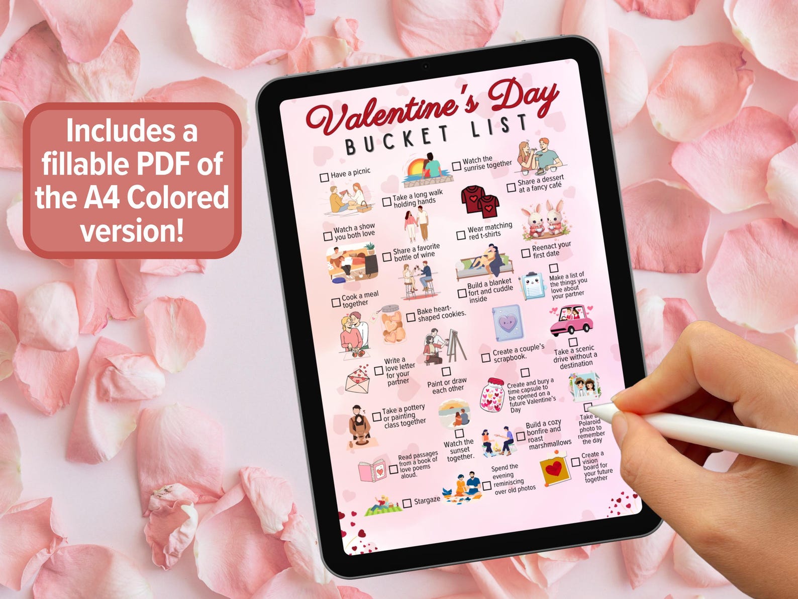 Valentine's Day Bucket List | Couples Valentine's Day | Love Theme ...