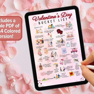 Valentine's Day Bucket List | Couples Valentine's Day | Love Theme ...