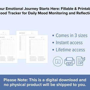 Hourly Mood Tracker Printable | Weekly Mood Tracker | A5, US Letter, A4 ...