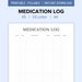 Daily Medication Log Tracker Printable | Prescription Pill Log ...