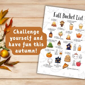 Fall Bucket List Printable | Autumn Activities Checklist | Fall ...