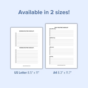 Daily Routine Planner Printable Templates | Morning Routine Checklist ...