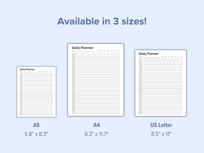 30 Minute Increment Daily Planner Printable | Time Blocking Daily ...