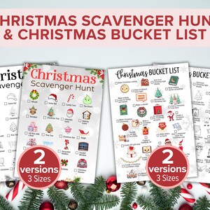 Christmas and Holidays Printable Bundle | Secret Santa | Xmas Bucket ...