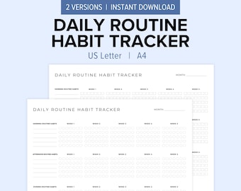 Daily Routine Habit Tracker - Etsy