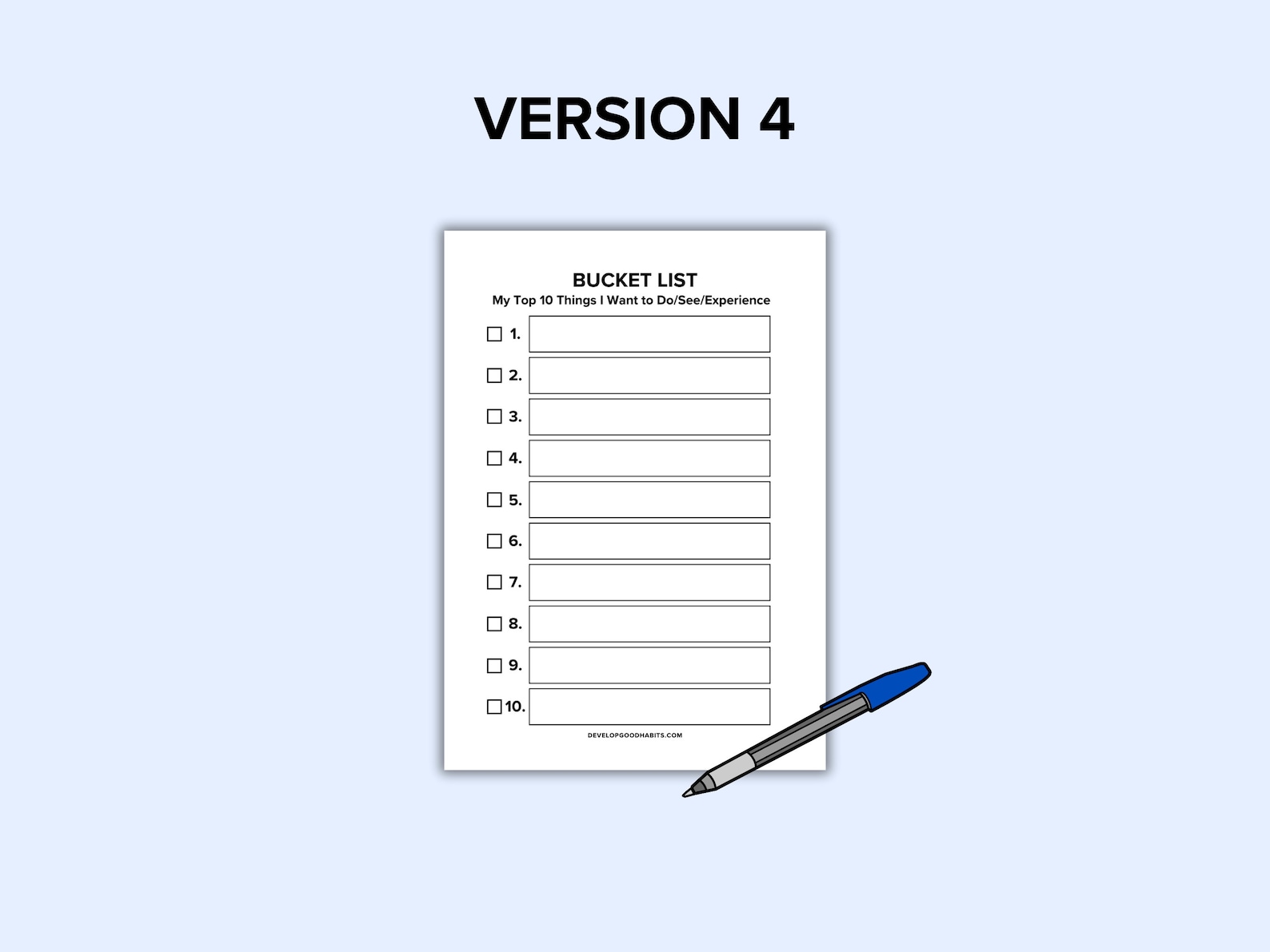 4 Bucket List Planner Printable Worksheets and Templates Bundle - Etsy