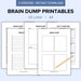 Brain Dump Planner Printable Worksheets | ADHD Brain Dump Daily Planner ...